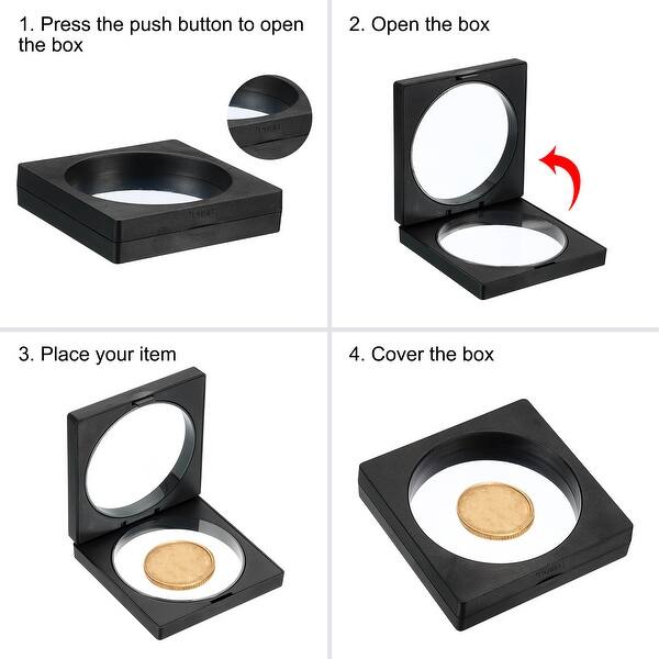 3D Floating Display Frame Coin Jewelry Case with Base Blue 8pcs - Bed Bath & Beyond - 36511986