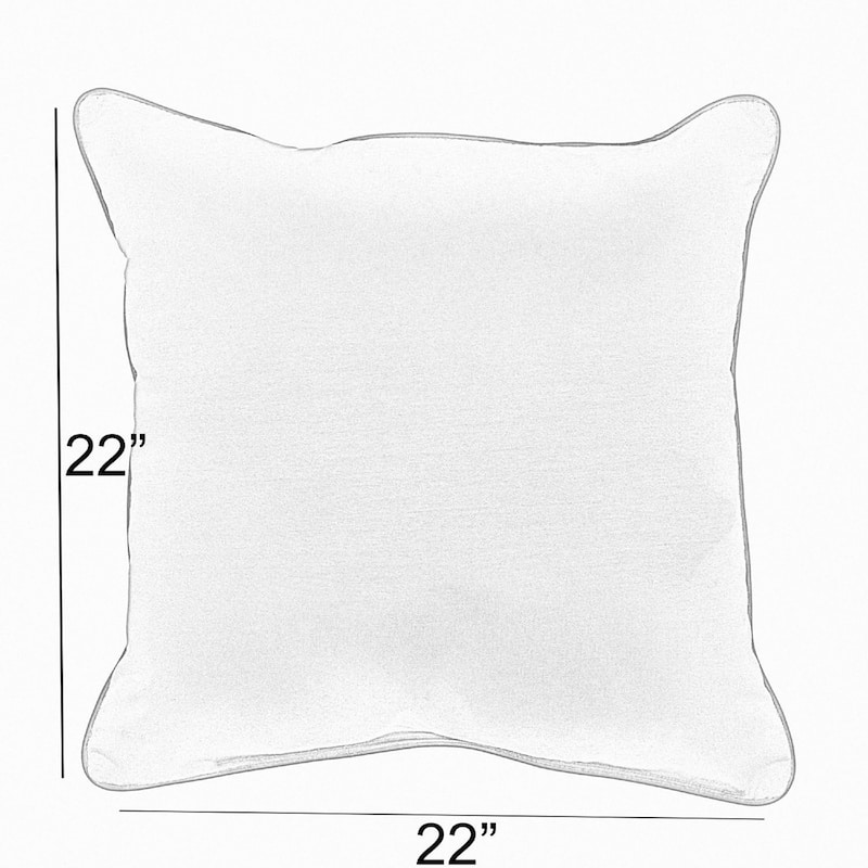 Sunbrella Spectrum Indigo Corded Indoor/ Outdoor Pillow Set (Set of 2 ...