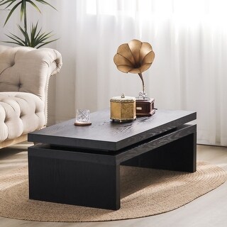 Wood Grain Coffee Table Rectangle Center Table Cocktail Tea Table - Bed ...