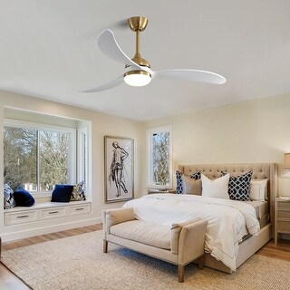 Balor 52 in. indoor Ceiling Fan with Remote Control and Reversible ...