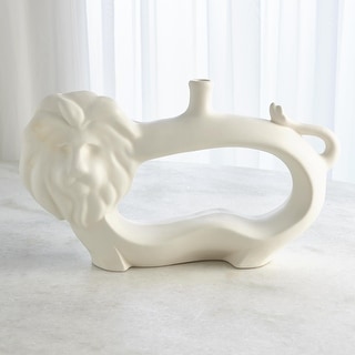 Lion Matte White Vase - Bed Bath & Beyond - 40625005
