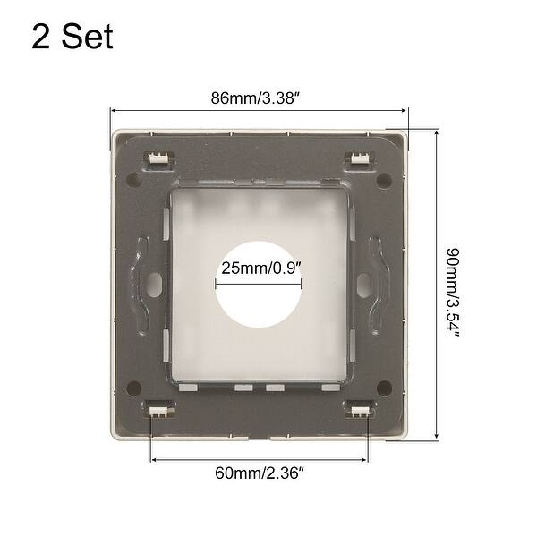 Grommet Wall Plate PC Wall Panel with 0.9 Inch Cable Through Gold Tone ...