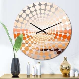 Designart "Brown Minimalism Canyon Calm" Pink Canyon Clocks Traditional ...