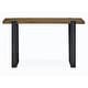 Magnussen Home Bowden Rustic Honey and Distressed Iron Rectangular Sofa ...