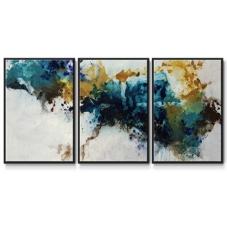 Teal Splat - Multi Piece Framed Canvas - Bed Bath & Beyond - 39842942