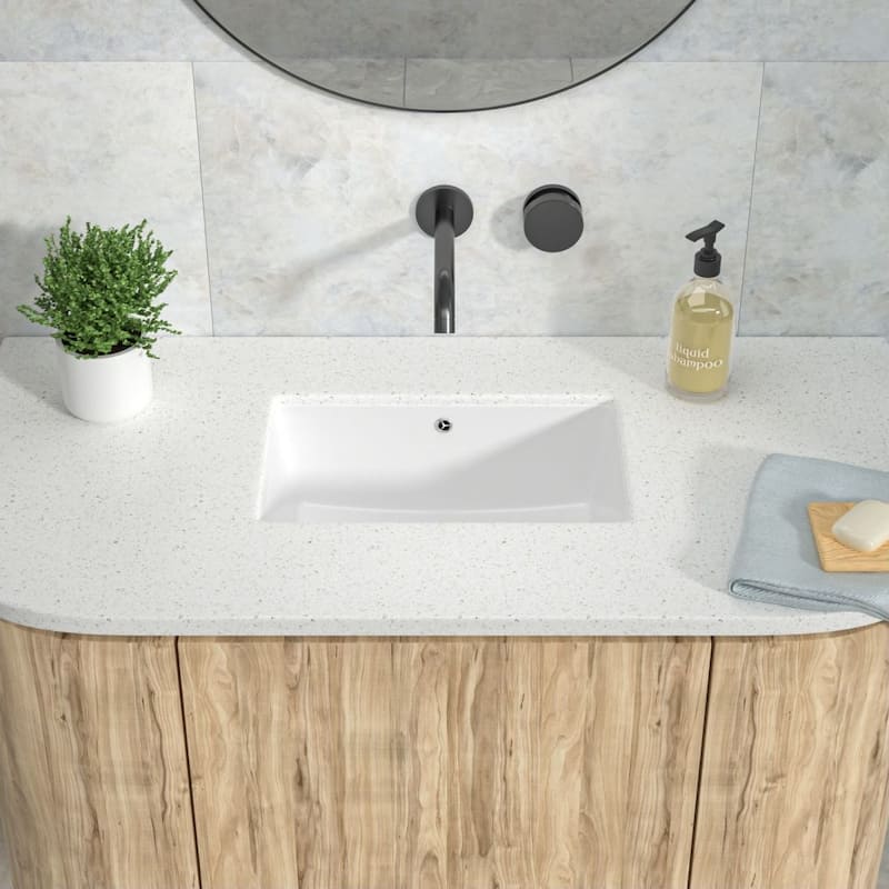 Kichae Undermount Bathroom Sink 21-inch Slope Bottom Ceramic Sink - 21 ...