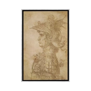 iCanvas "Profile of a Warrior in Helmet" by Leonardo da Vinci Framed ...