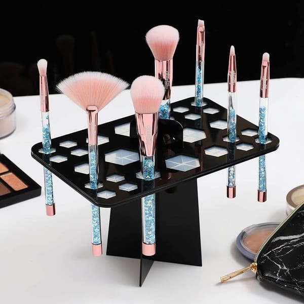 makeup brushes drying rack