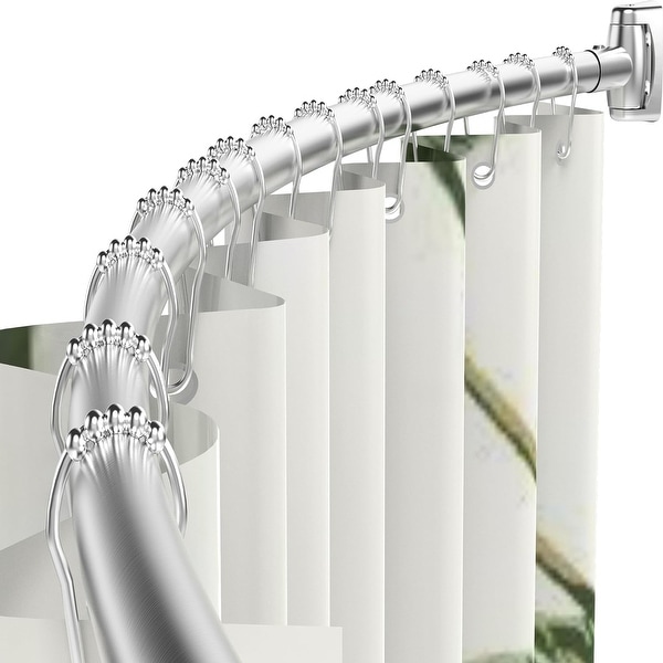 Double Curved Shower Curtain Rod Adjustable 44 to 70 inches by JS ...
