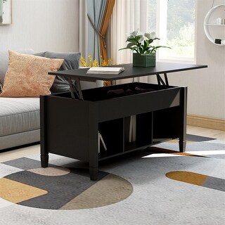 Merax Lift Top Coffee Table with 3 Open Storage - Bed Bath & Beyond ...