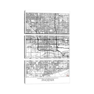 iCanvas "Phoenix Minimal Urban Blueprint Map" by Hubert Roguski 3-Piece ...