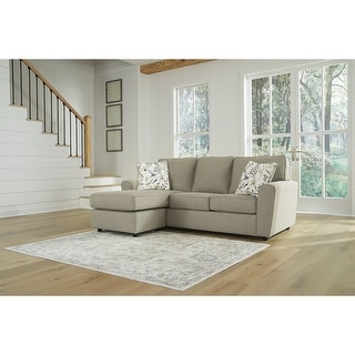 Signature Design by Ashley Renshaw Pebble Sofa with Chaise - 86"W x 60 ...