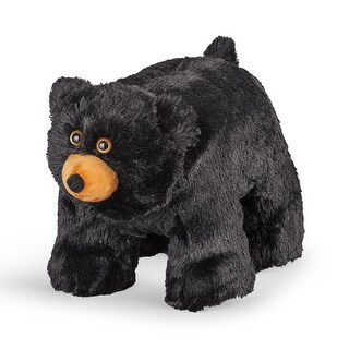Plush Black Bear Footstool Cabin Decor - N/A - Bed Bath & Beyond - 36764165