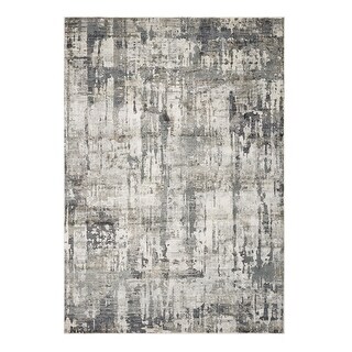 3'x5' Grey Machine Woven Abstract Drip Indoor Area Rug - 3'6" Round ...