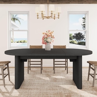 Oval Executive Desk, Wood Office Desk, Large Aesthetic Computer Desk ...