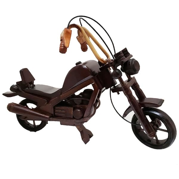 Hand Carved Wooden Motorcycle - Bed Bath & Beyond - 31580355