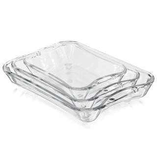 PRIMA Set/3 Rectangular Glass Oven Dishes - Bed Bath & Beyond - 42025491