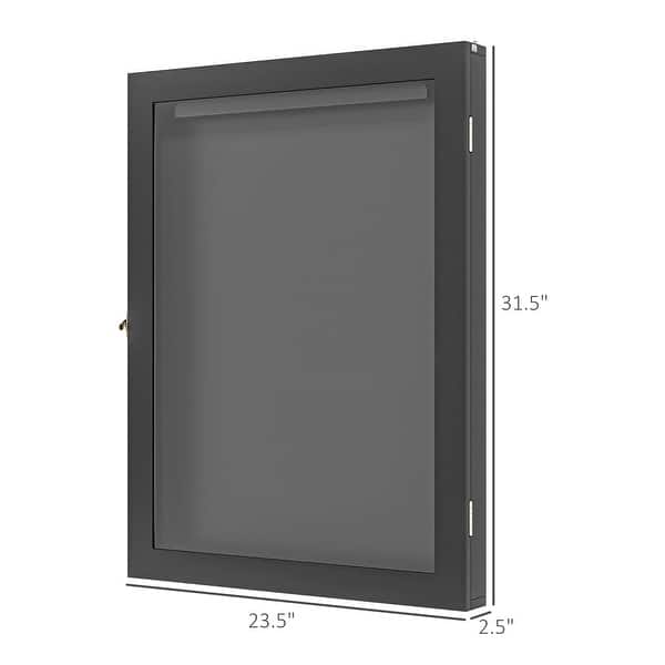24"*32" Wall-Mounted Memorabilia Acrylic Shadow Box with Hanger - Bed ...