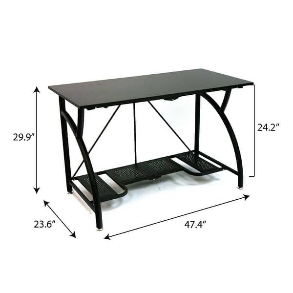 Foldable Computer Table Portable Office Desk Origami Black - Bed Bath ...