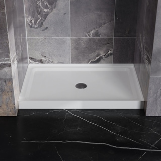 White 4-wall Alcove Shower Base Shower Pan - Bed Bath & Beyond - 40364354