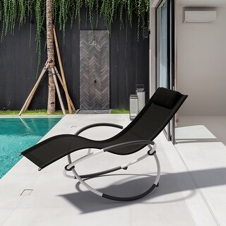 Foldable Reclining Rocking Chair with Planetary Ring Base - Breathable ...