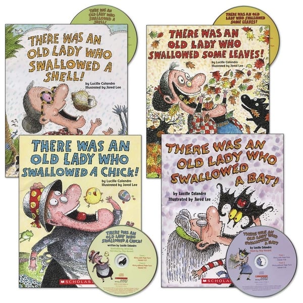 Scholastic There Was an Old Lady Book and CD Set - Set of 4 - Bed Bath ...