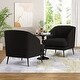 Grondin Mid-Century Modern Style Upholstered Accent Barrel Chair with ...