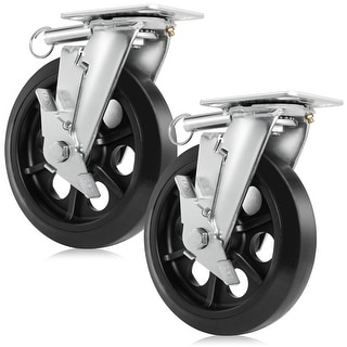 2 Swivel Caster Wheels 8 x 2in Heavy Duty 500lb Capacity - Bed Bath ...