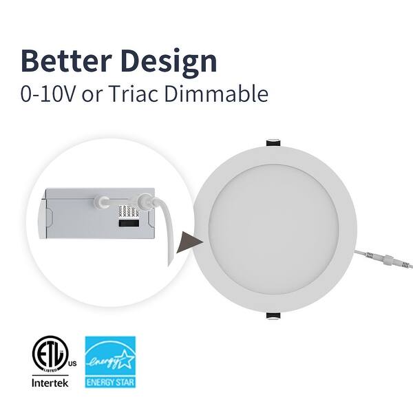 LED 8" Recessed Light with J-Box, Dimmable, 5 Color Temperature ...