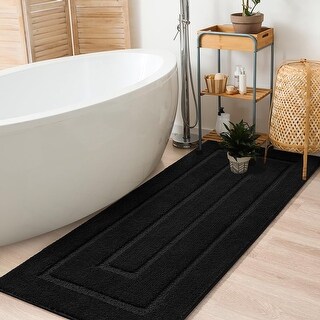Black Bathroom Rugs, 24"x60" Long Bathroom Rugs Runner - Bed Bath ...