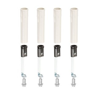 4 Set Chandelier E12 Light Socket Kit with White Candle Cover Sleeves ...