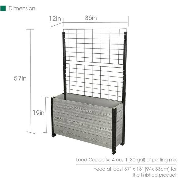 Deep Trough Planter w/ Trellis - Bed Bath & Beyond - 33699053