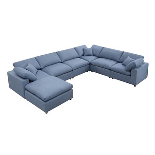 Blue Oversized Modular Sofa Set - Bed Bath & Beyond - 40412271