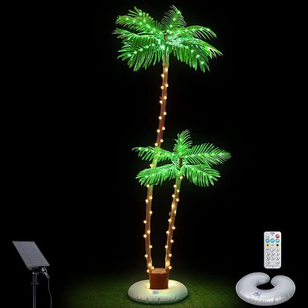Solar Lighted Palm Trees for Outside Patio - 6FT - Bed Bath & Beyond ...