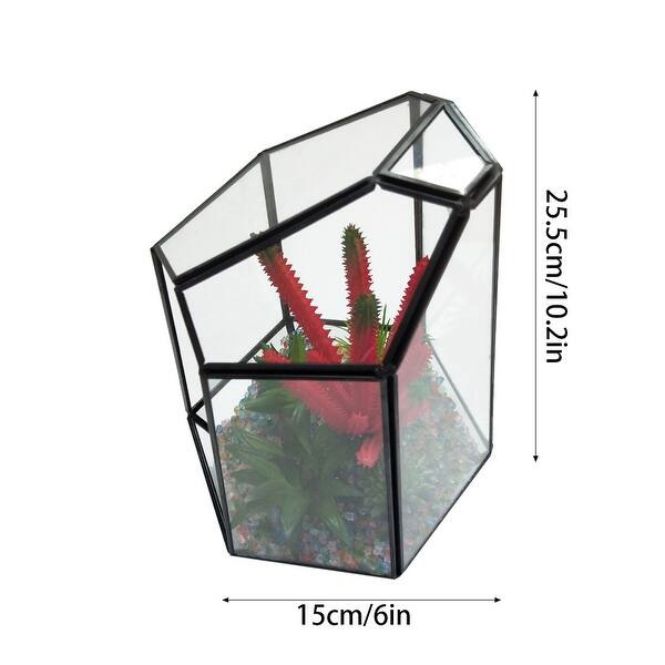 Geometric Fleshy Glass Flower House Crafts Greenhouse DIY Flower ...