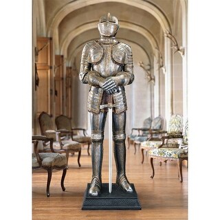 Design Toscano Knight's Guard Medieval Armor Statue with Sword - Bed ...