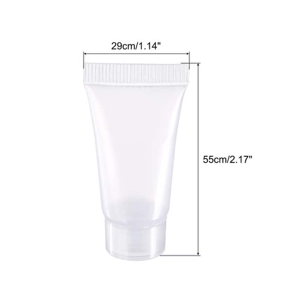 5ml Squeeze Tube, Empty Cosmetic Tubes Plastic with Flip Lid Clear ...