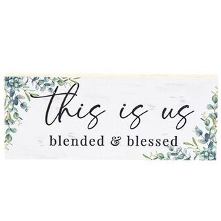 Blended & Blessed Block - 10"W x 4"H - Bed Bath & Beyond - 35849599