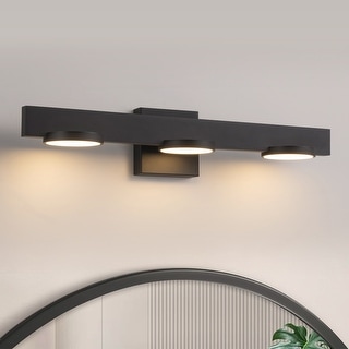 C Cattleya 3-Light /4-Light Black Aluminum Integrated LED Vanity Light ...