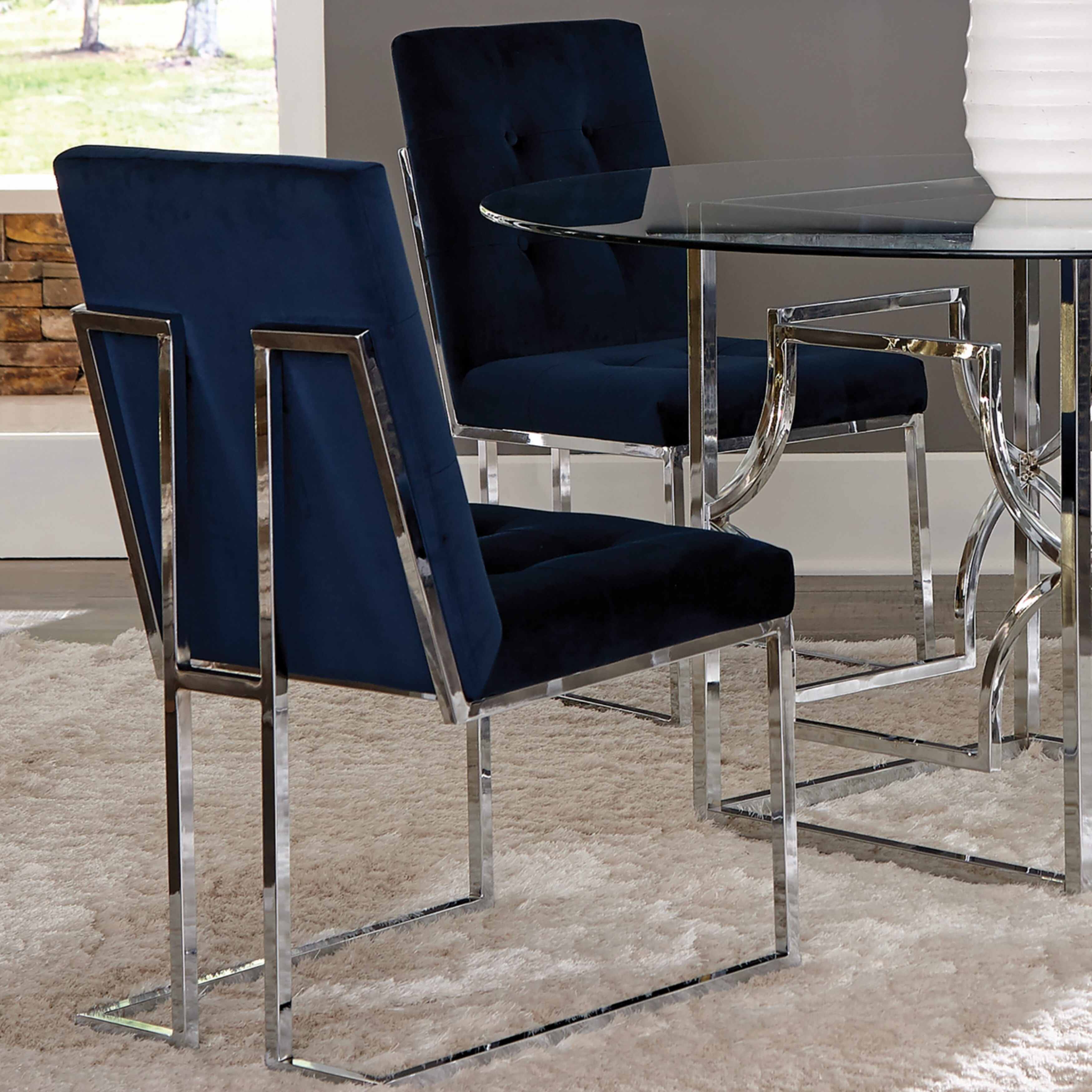 Glam, Chrome Finish Dining Chairs - Bed Bath & Beyond