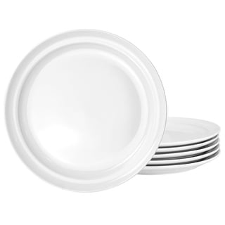 6 Piece Fine Ceramic 10.8 Inch Dinner Plate Set - 10.8 Inch - Bed Bath ...