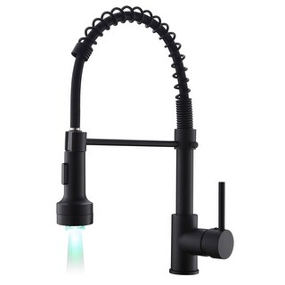 Commercial Kitchen Sink Faucet With Pull Down Sprayer LED Kitchen ...