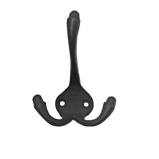 Classic Triple Iron Wall Hook (Gun Metal) - Set of 4 - Bed Bath ...