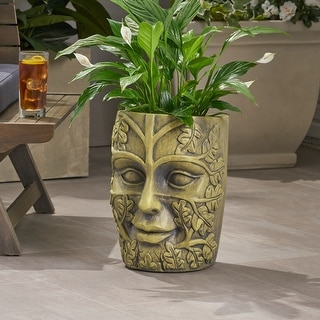 Roomfitters Decorative Face Planter, Outdoor Flower Pot with Unique ...
