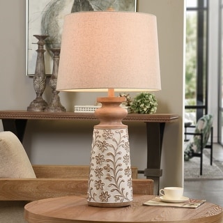StyleCraft Isaac - Traditional Table Lamp - Old Floral - Oatmeal Shade ...