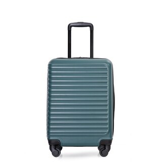 20" Carry on Luggage Lightweight Suitcase with Retractable Rubber ...