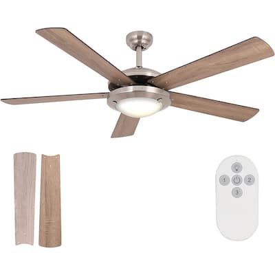 52 Inch Ceiling Fans with Lights(2*E26 Base Bulb Included) Remote ...