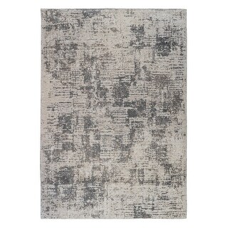 HomeRoots 8' x 10' Gray and Beige Abstract Power Loom Area Rug - 8' x ...