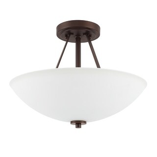 Capital Lighting 2 Light 16" Wide Semi-Flush Bowl Ceiling Fixture - Bed ...