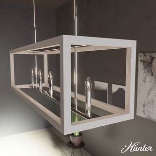 Hunter Squire Manor Linear Chandelier - Island, Dining Room - Candle ...